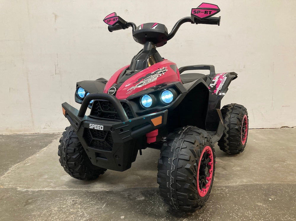 Elektrische kinderquad Python 12V roze | Trapautodealer.nl